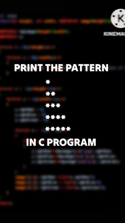 Print The Pattern #cprogramming #programming #coding #code #cpattern #shorts #short - YouTube