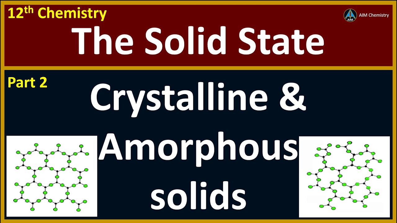 12th Chemistry - The Solid State – Types of solids : Crystalline ...