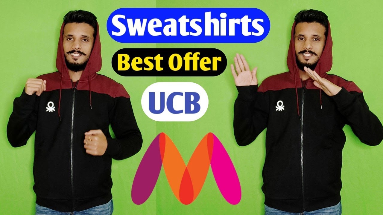 UCB Black & Burgundy Hooded Sweatshirt | Myntra Branded Cheapest ...