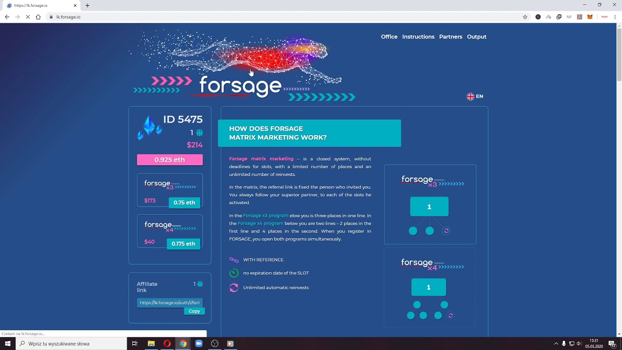 FORSAGE Polska - Jak to działa? NISKI PRÓG WEJŚCIA - 0.05 ETH~50zł ...
