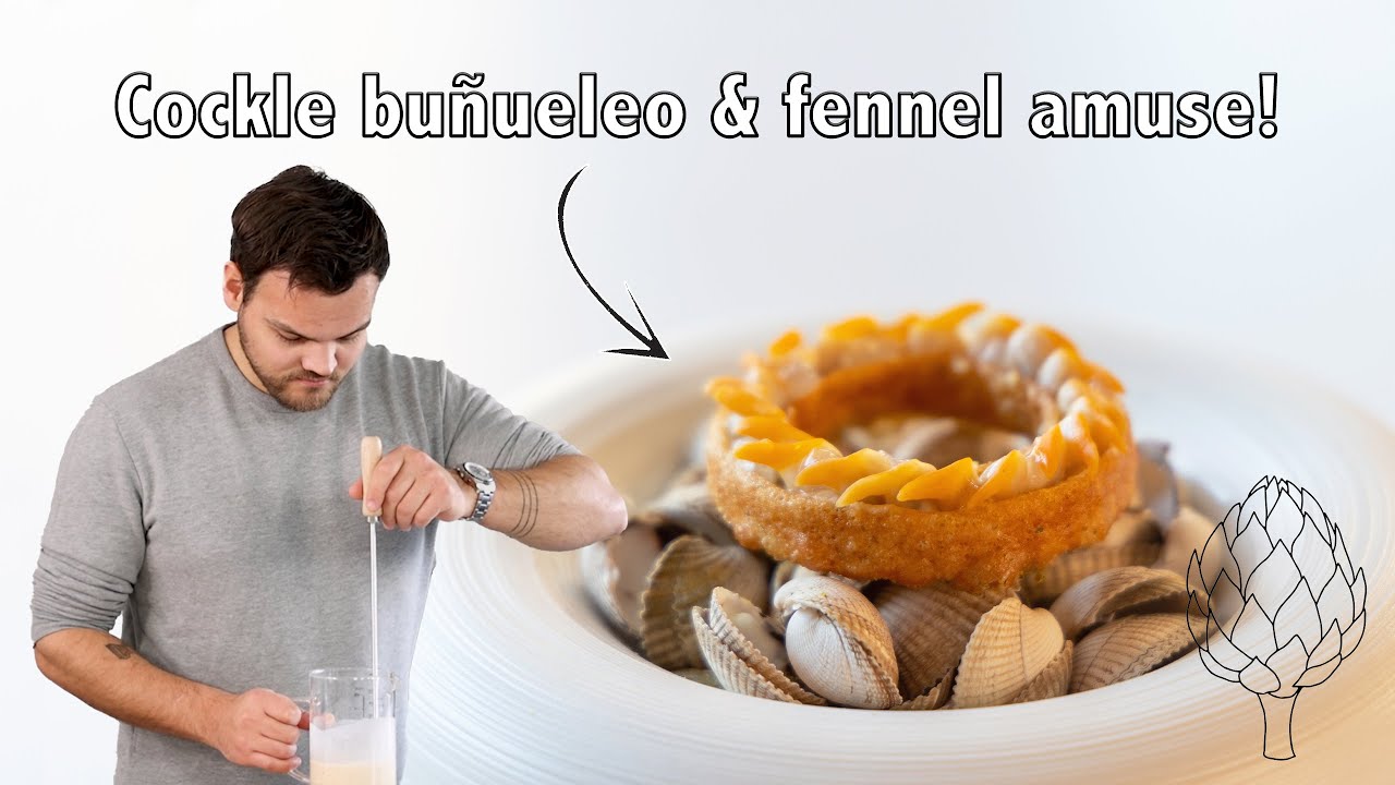 Crispy cockle buñuelo & fennel amuse bouche or bite! Fine dining ...