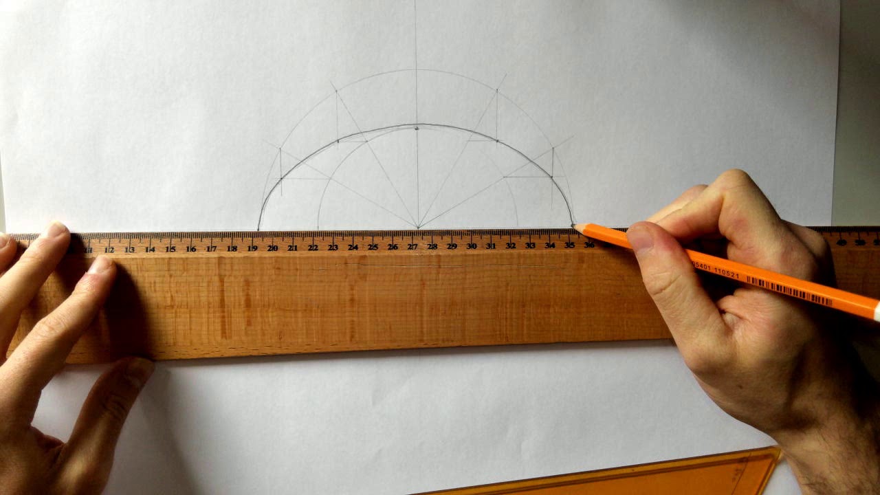 Ellipse (Construction) and Circles (Arcs and Tangents) - YouTube