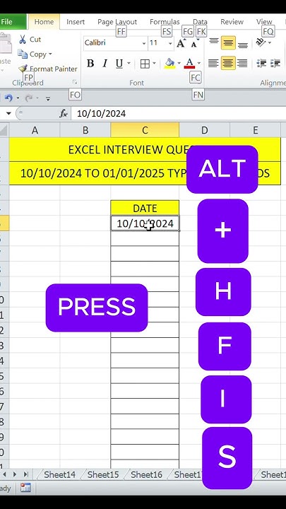 MS Excel Time saving tips and tricks for date typing | excel | #exceltips #exceltricks #shorts ...
