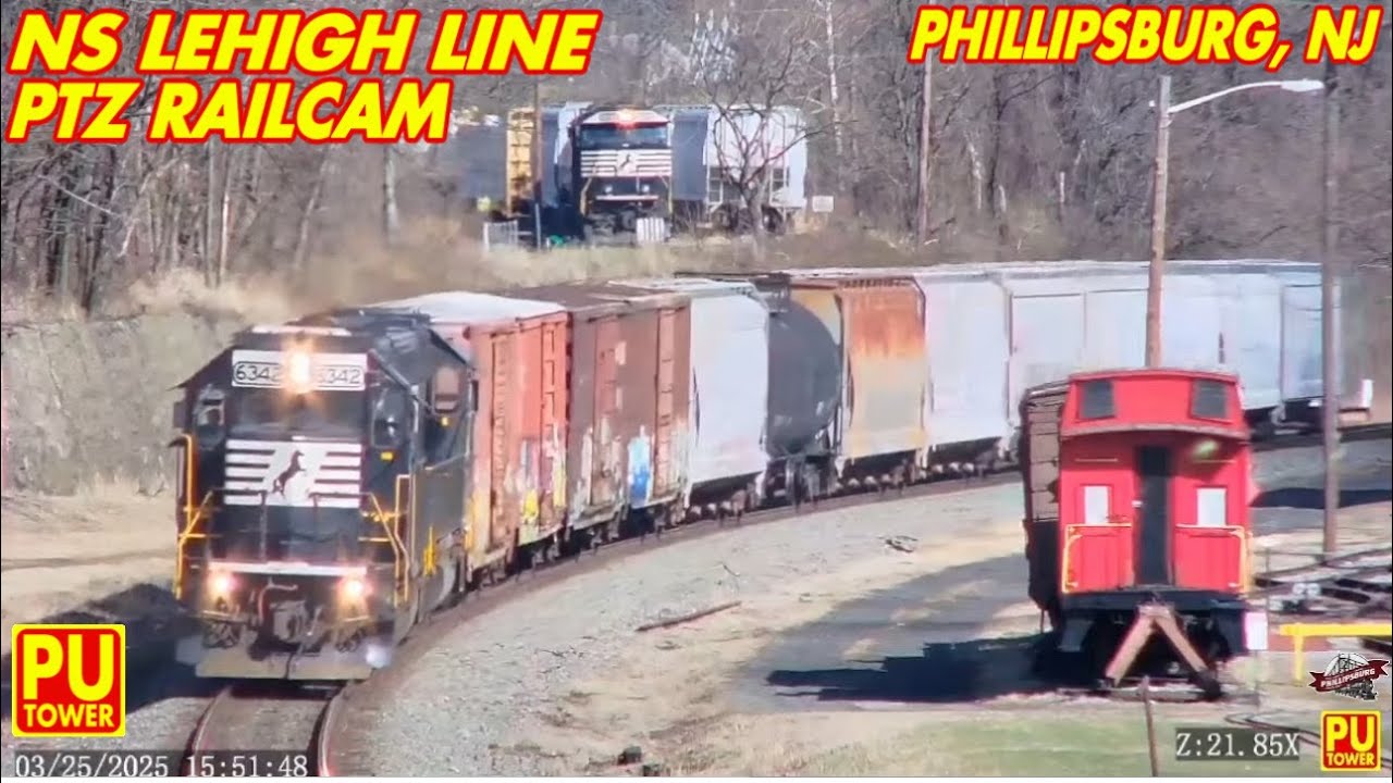 REPLAY LIVE PTZ Railcam | NS Lehigh Line | Phillipsburg, NJ - YouTube