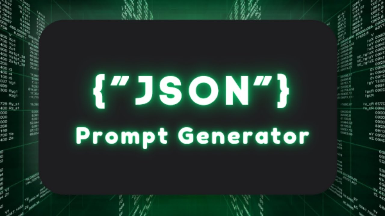 JSON Prompt Generator For Veo 3 and Other AI Video Generators. - YouTube