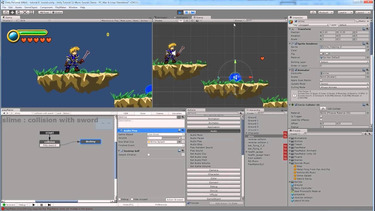 ART155: Unity Part 10 -- 2D game music and sound effects - YouTube