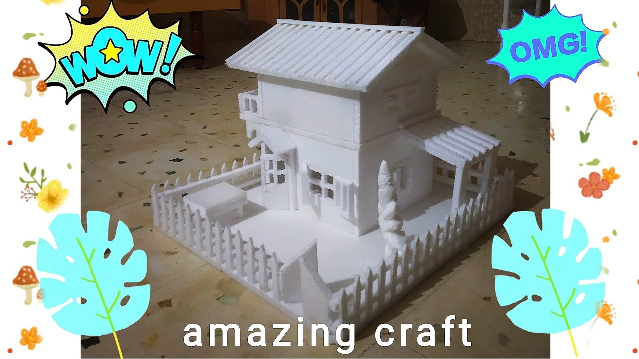 Thermocol house | school project - YouTube