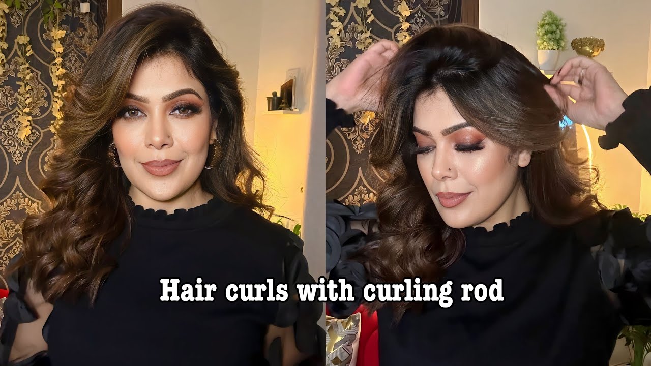 Curl my hair with babyliss curler | curling tutorial | rod curls - YouTube