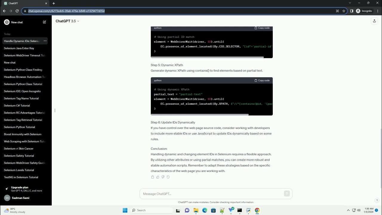python selenium id keeps changing - YouTube