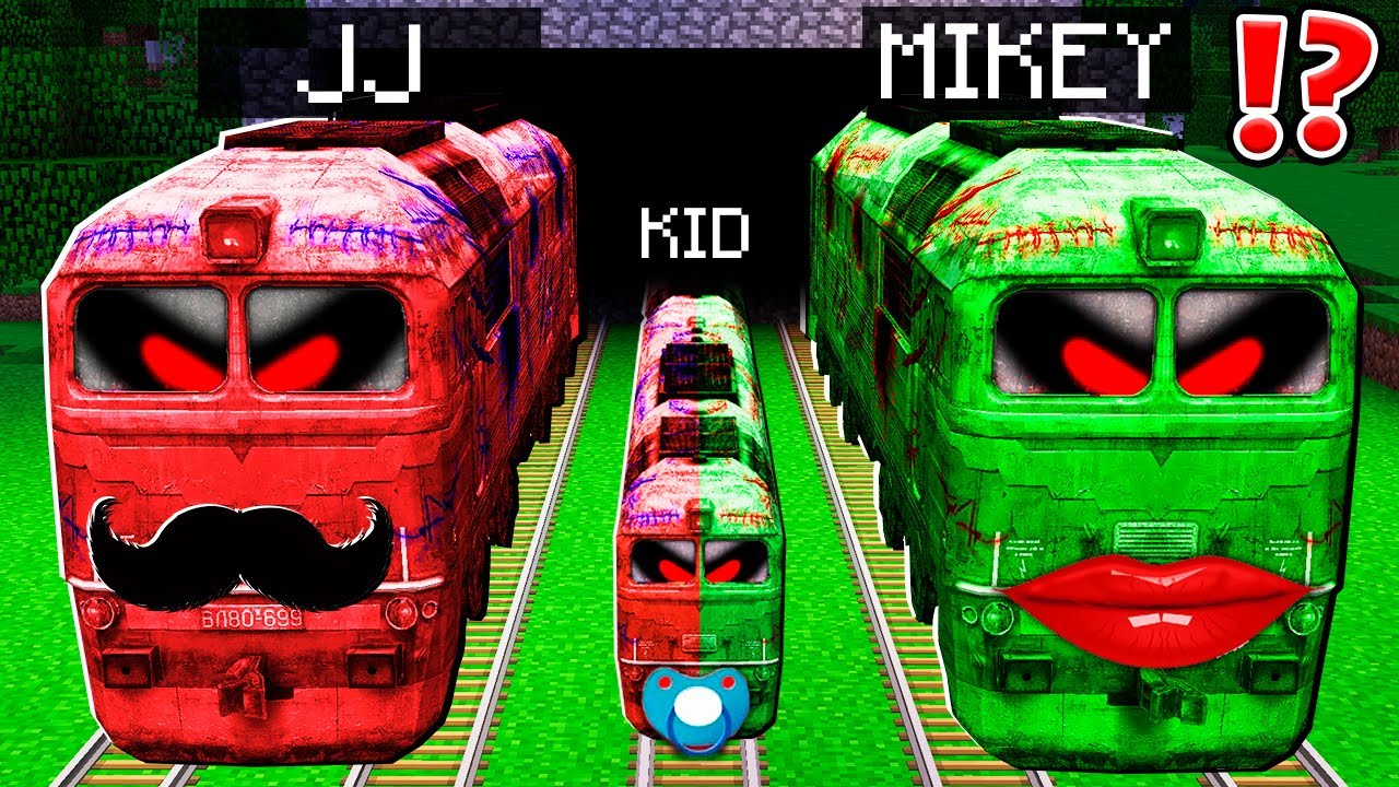 How JJ and MIKEY BECAME Zombie Train Family ? - Minecraft Maizen - YouTube