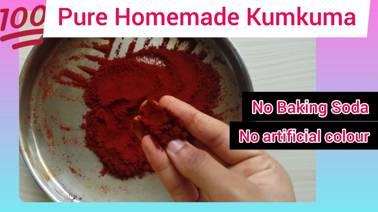 Pure Homemade Kumkuma | No Baking Soda, No artificial colour ...