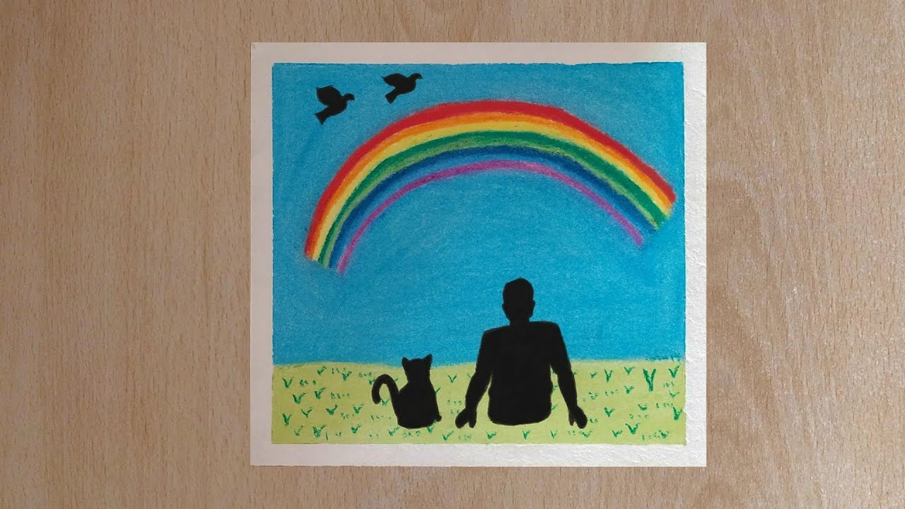 🌈 Rainbow Beautiful Drawing With Oil Pastel,Very Very Easy Try Now 🔥🔥🔥😄 ...