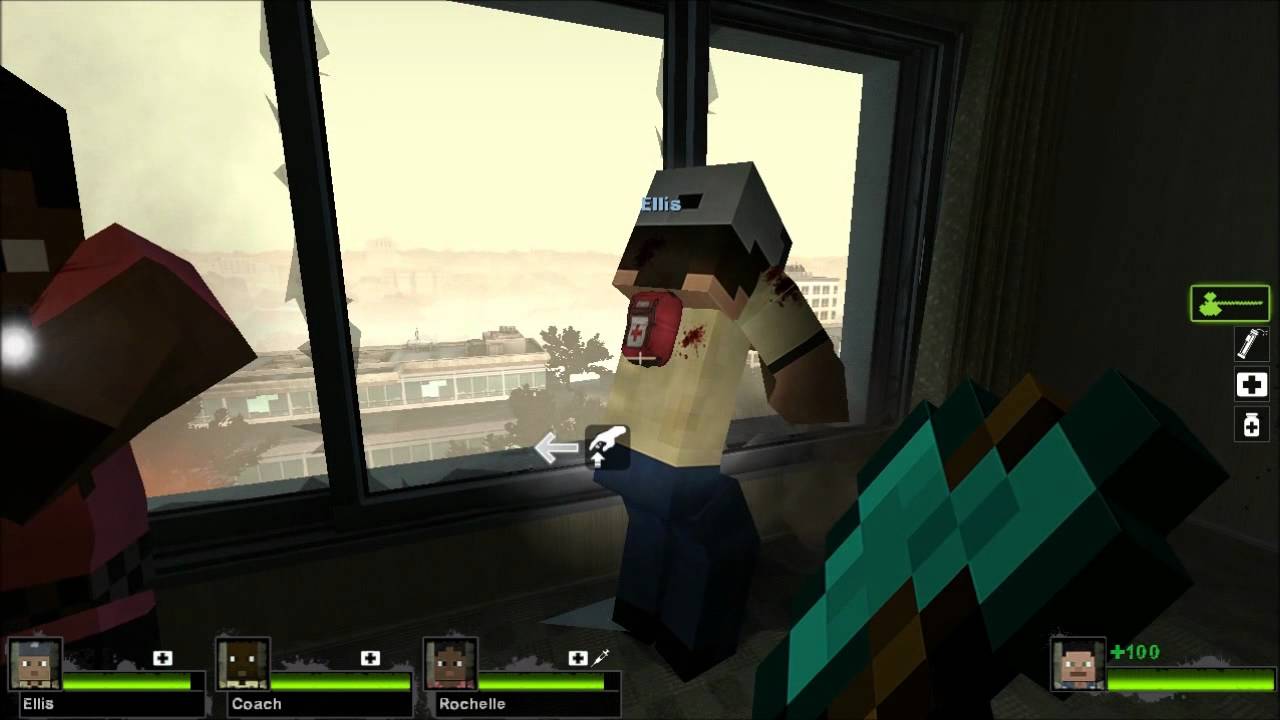 L4D2 Dead Center #1 - With Minecraft Characters, Zombies and Weapons ...