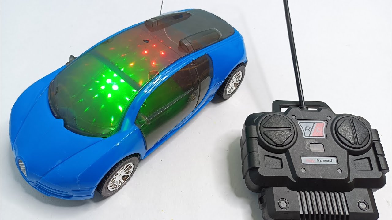 [🔥150 Only ] Unboxing Cheap Blue Color RC Car with 3D Light | Remote ...