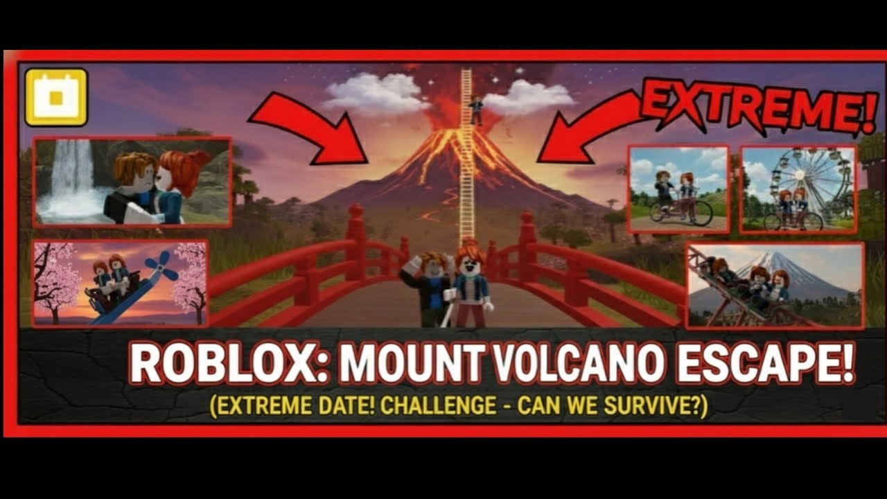 ROBLOX : MOUNT MONO VOLCANO ESCAPE! (EXTREME CHALLENGE - CAN WE SURVIVE ...