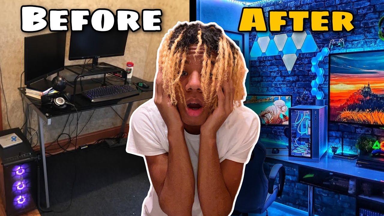 Transforming My Dirty Room Into My Dream Gaming Setup - YouTube