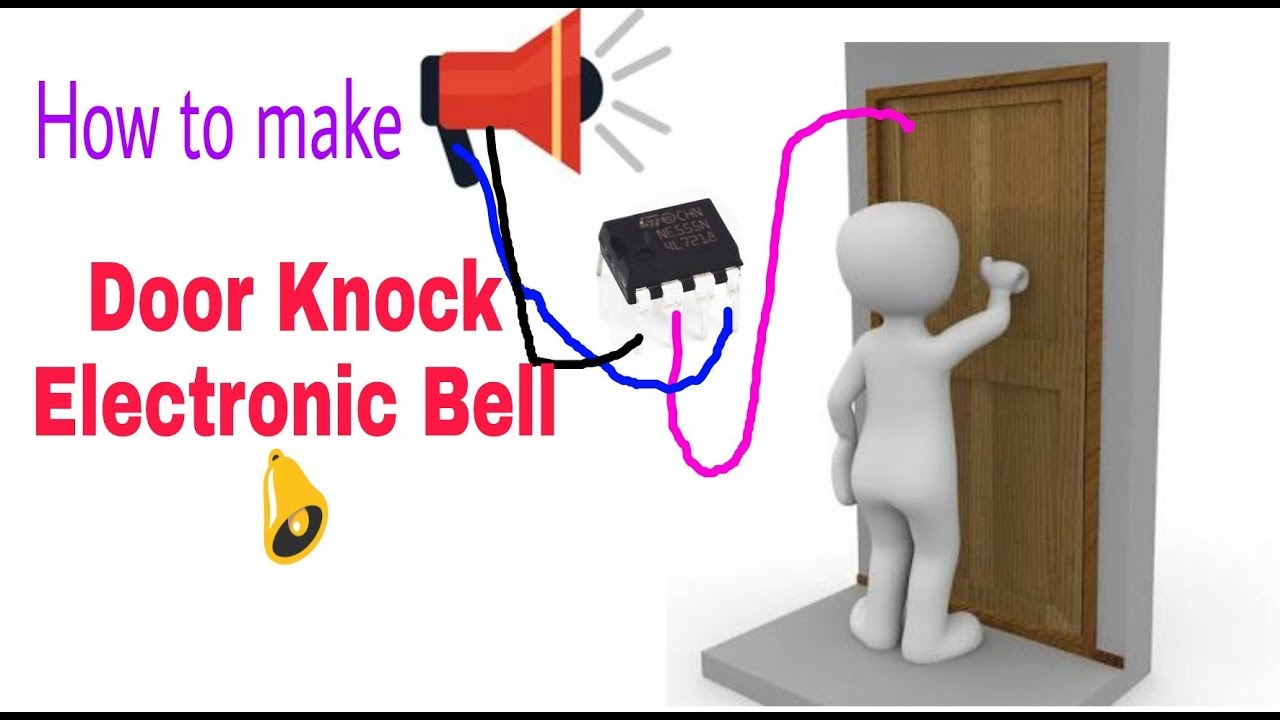 How to | DIY | Door knock electronic bell for home / how to make door ...