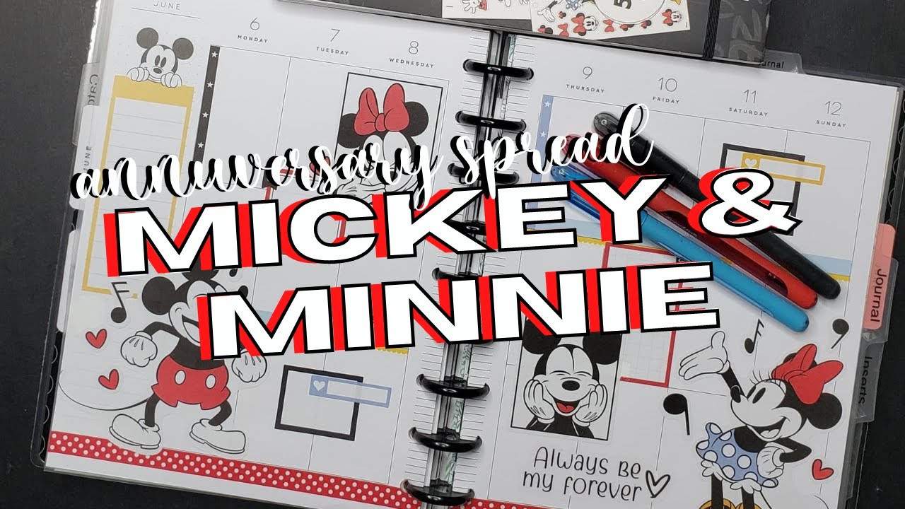 VERTICAL PLAN WITH ME | HAPPY PLANNER MICKEY & MINNIE MOUSE | DISNEY ...