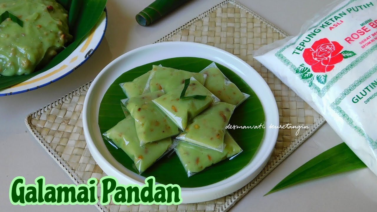 Resep Cara Membuat Galamai Pandan - YouTube