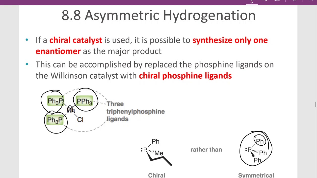 Ch8 7 Asymmetric Hydrogenation - YouTube