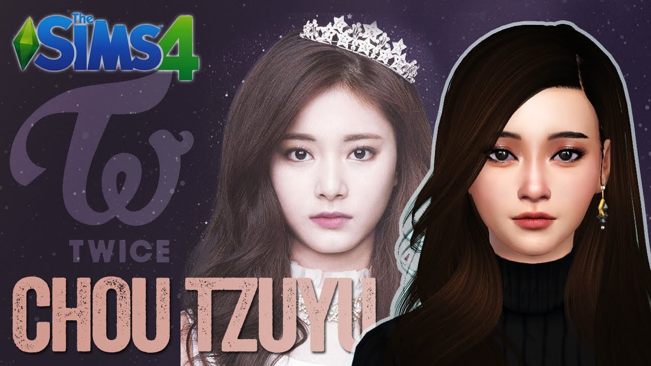 TWICE Tzuyu (周子瑜) + CC List & Download | Celeb CAS | The Sims 4 - YouTube