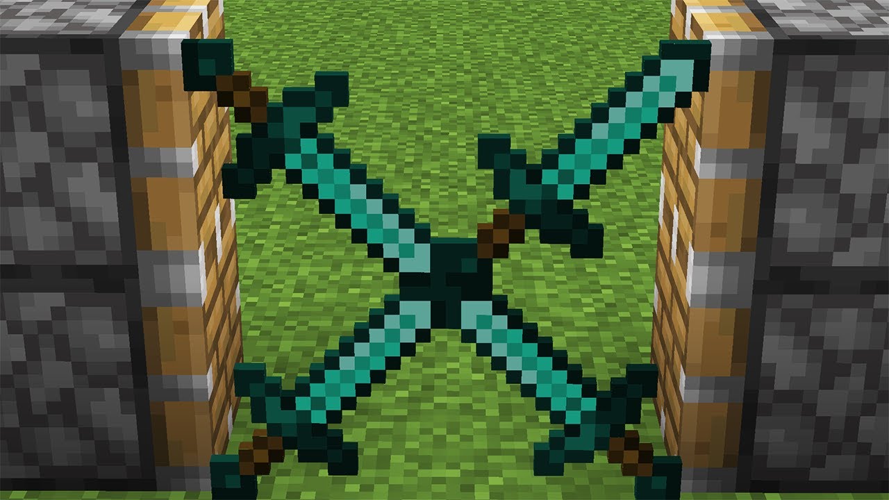 how to make double diamond sword ???? - YouTube