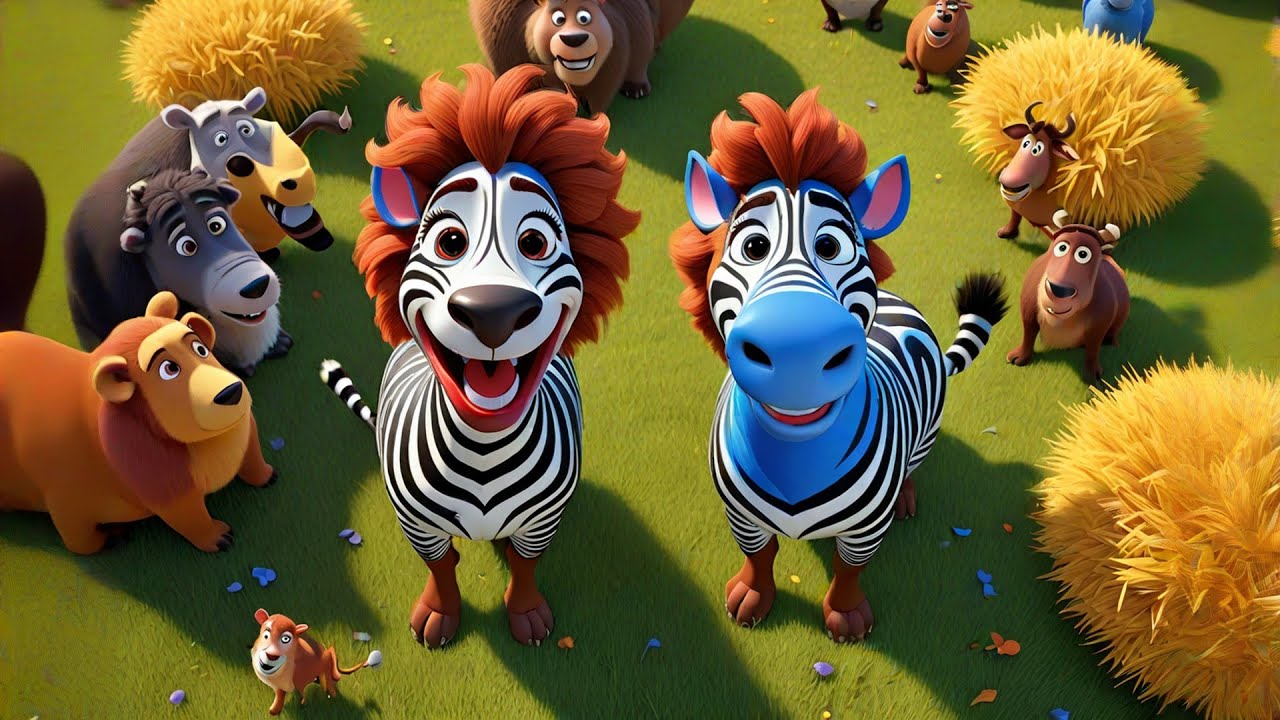 Four Baby Zebras Sing the Colors | Color Song for Kids | Nursery Rhymes ...