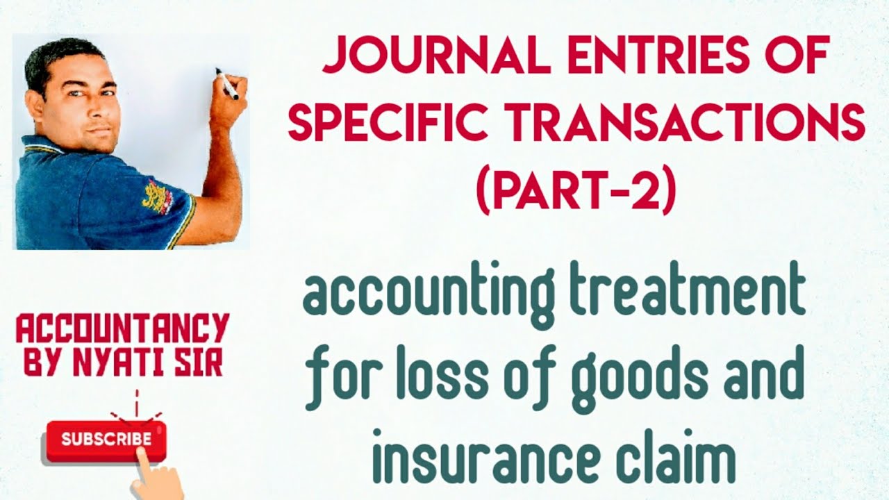 Journal entries for Loss of goods & Insurance Claim - YouTube