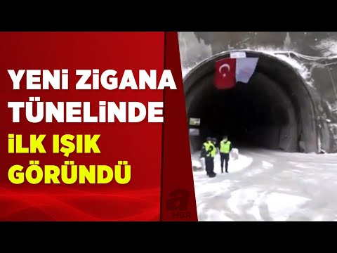 Yeni Zigana tünelinde ilk ışık töreni | A Haber