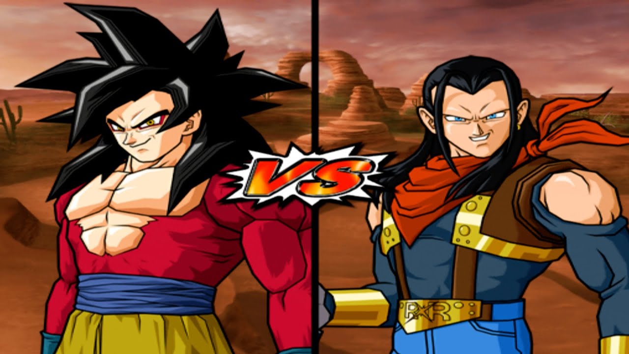 GOKU (SUPER SAIYAN 4) VS SUPER 17 (Color 2) Dragon Ball Z: Budokai ...