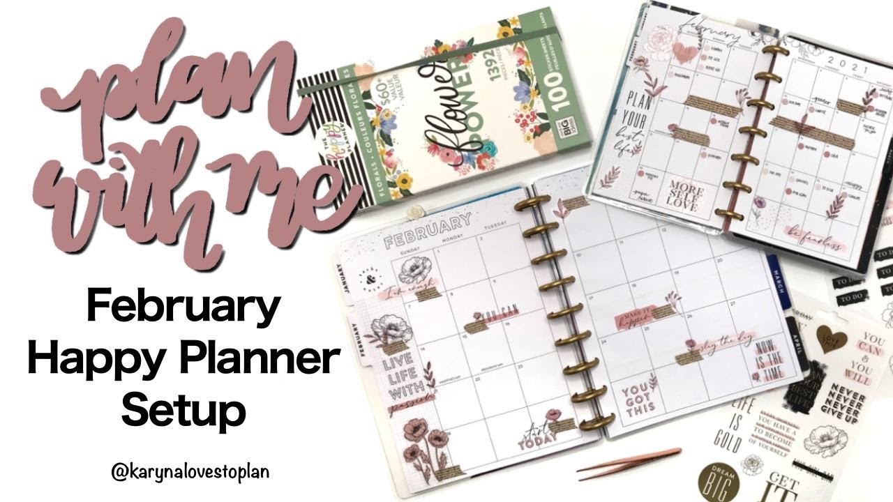 February 2021 Happy Planner Setup - YouTube