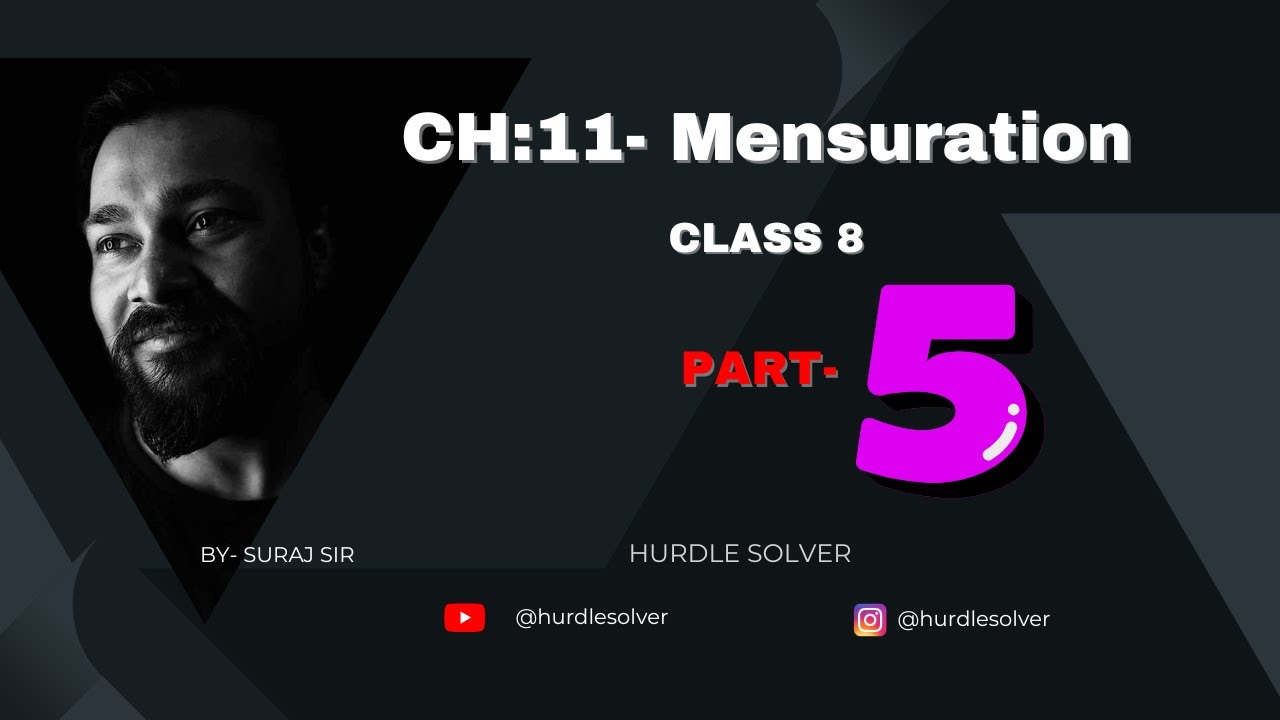 Class 8 Maths Mensuration explanation (step by step) Part-5 || Area of ...