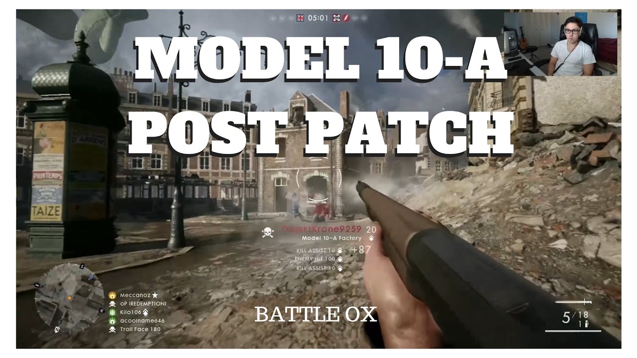BATTLEFIELD 1 MODEL 10-A PATCH - YouTube