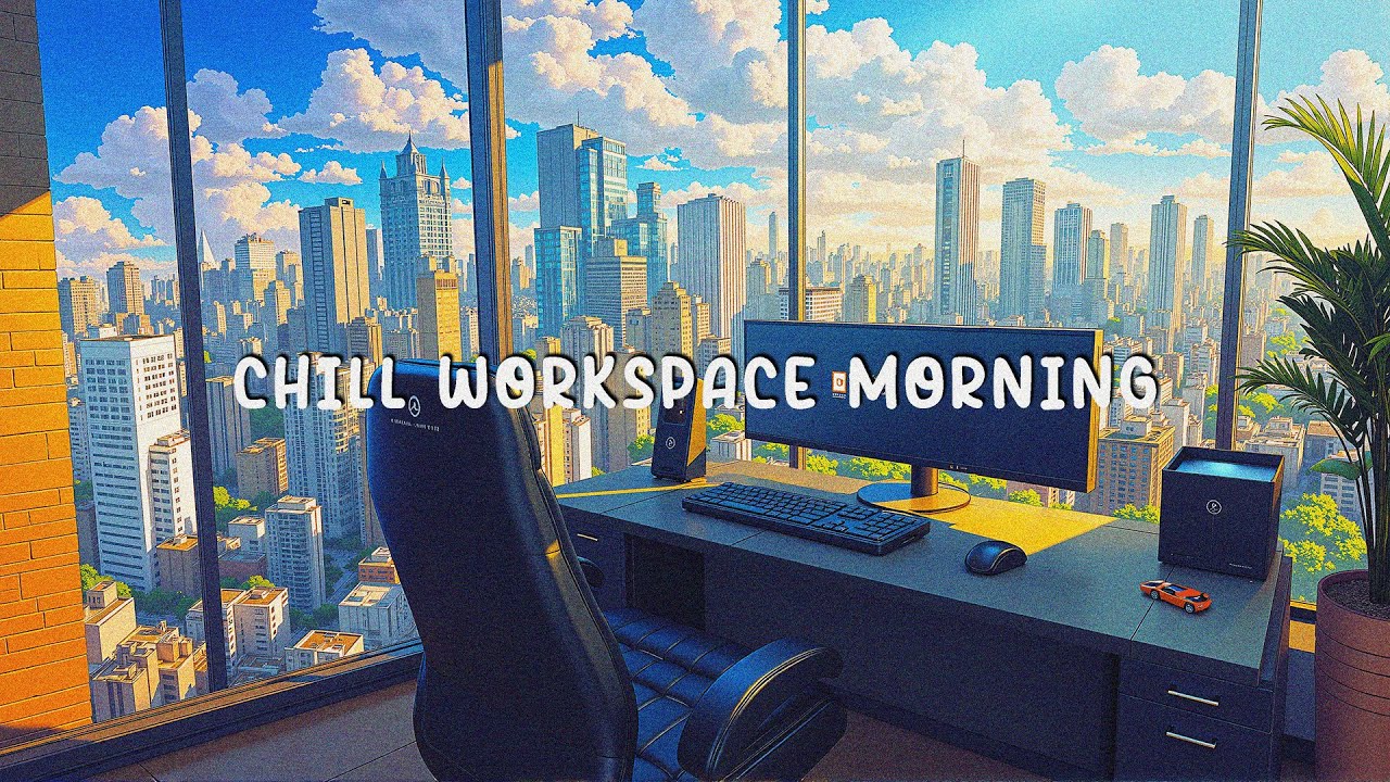 Chill Workspace Morning ⛅ Chill Vibes 🍀 Start New Day with Lofi Music ...