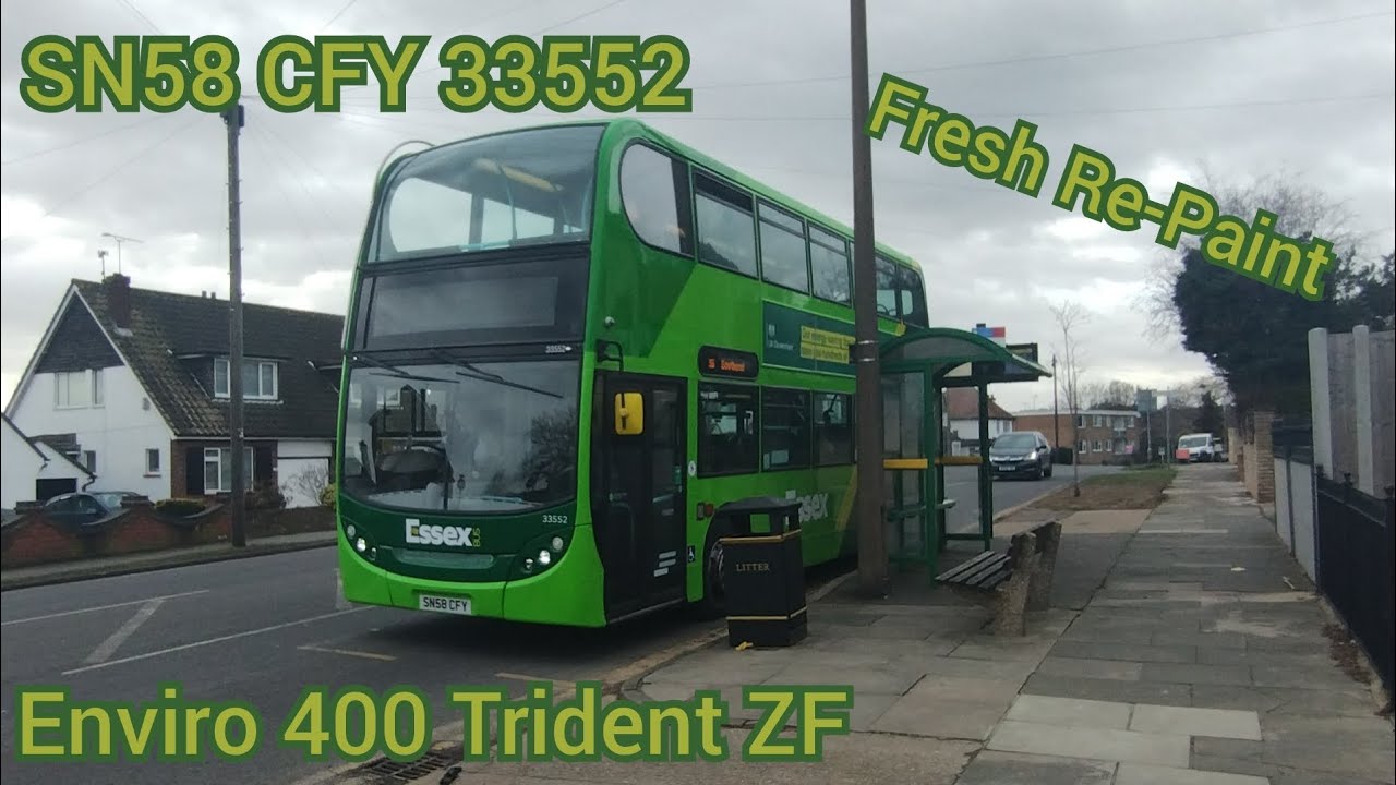 *New Repaint + Kickdown* First Essex ADL Enviro 400 Trident ZF SN58 CFY ...