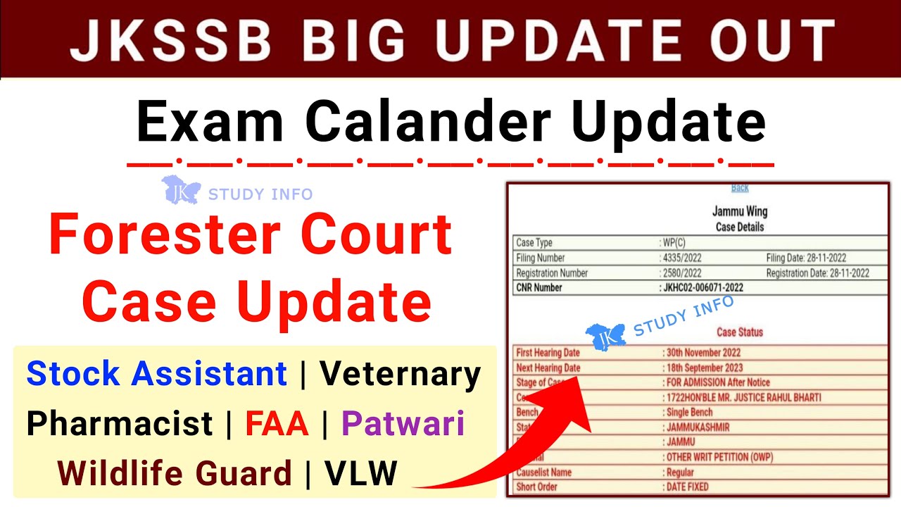 JKSSB Court Case Update | JKSSB Exam Calander Update | JKSSB Forester ...