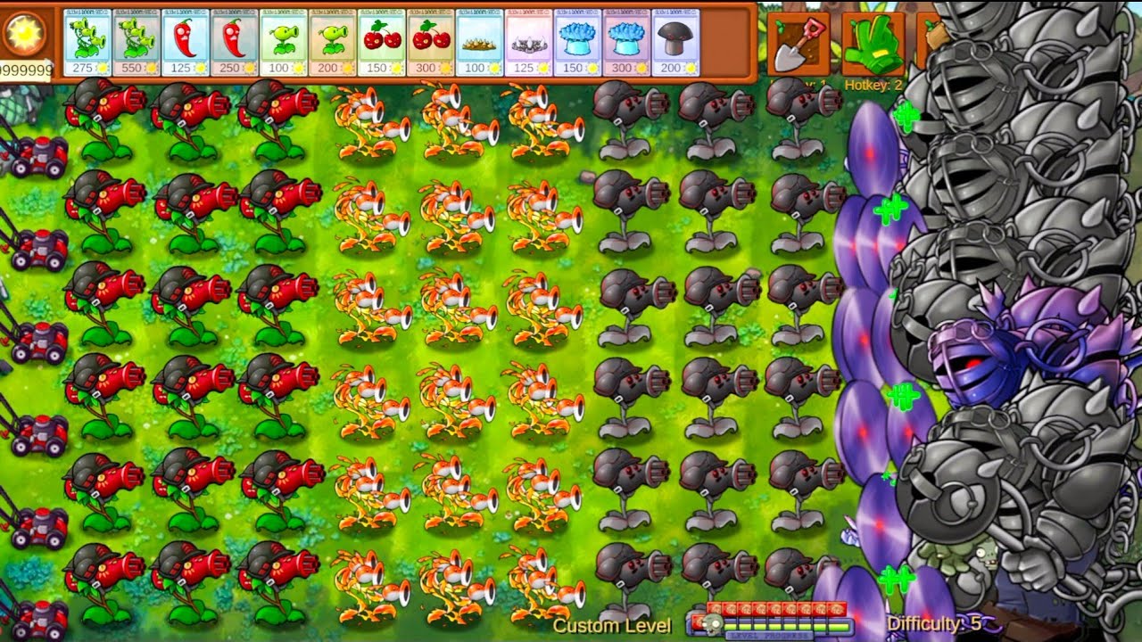 Pvz Fusion | Gatling Cherry+Gatling Doom+Phoenix Threepeater Vs Abyssal ...