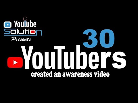 30 youtubers created an awareness video | Solution Group - YouTube