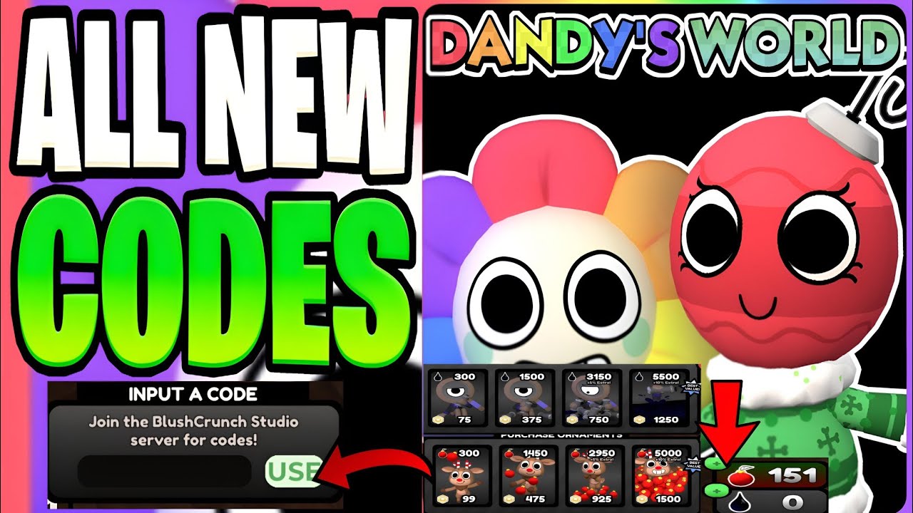 WINNER UPDATE CODES FOR DANDY'S WORLD - ROBLOX DANDY'S WORLD CODES ...