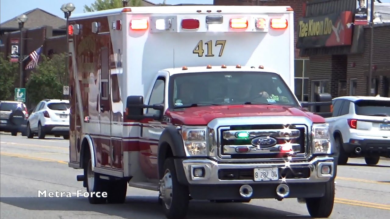 Bridgeview IL Fire Dept Ambulance 417 Responding - YouTube