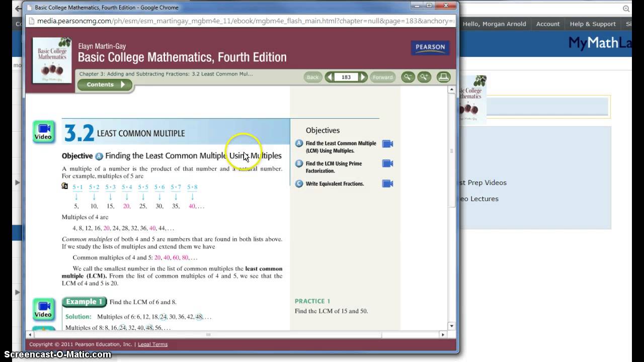 eTextbook Tutorial - MyMathLab - YouTube