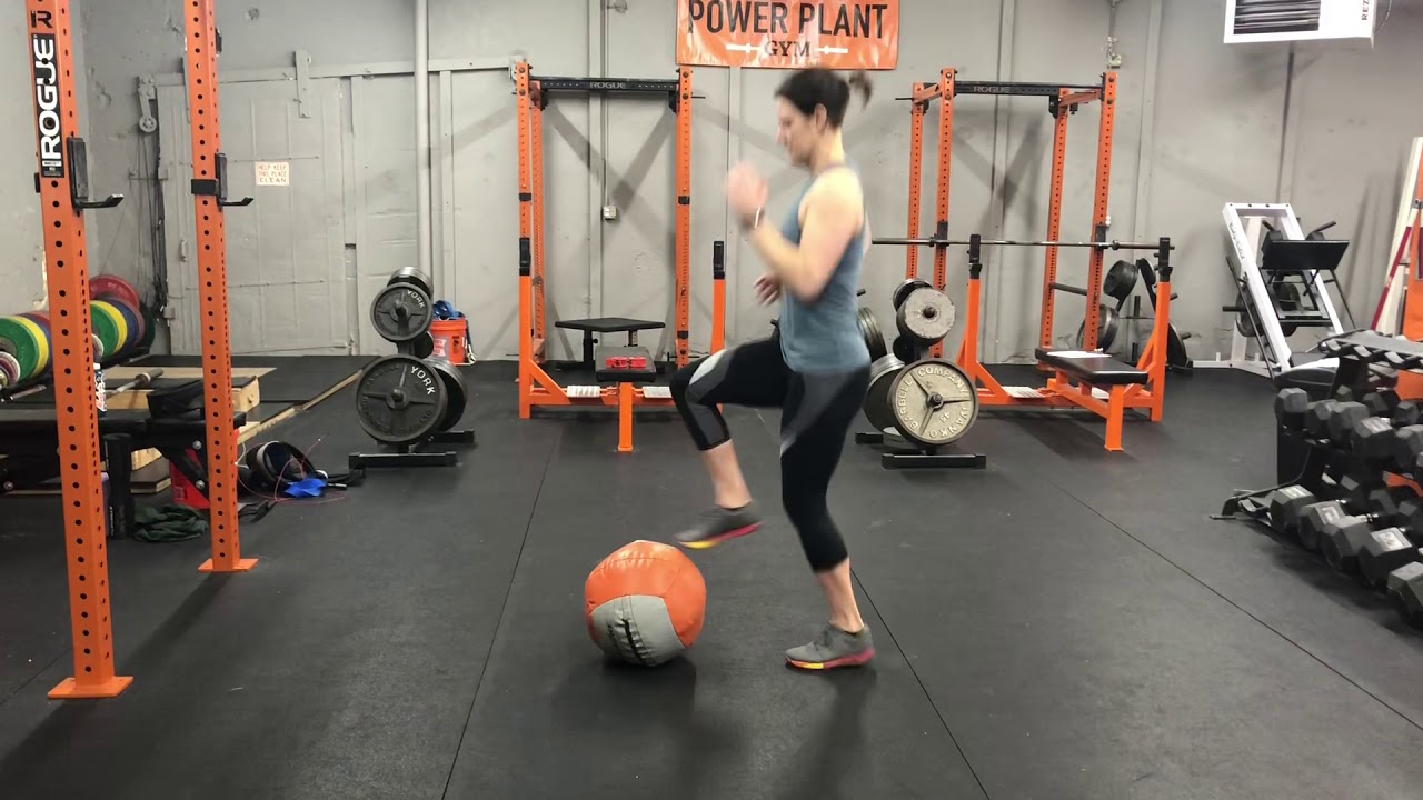 Med Ball Toe Touches - YouTube