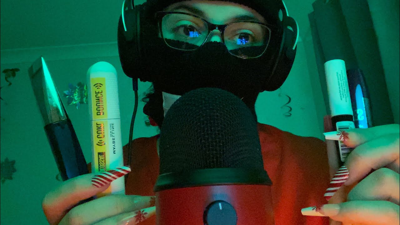 ASMR Mascara pumping lid sounds & visual application (No talking) - YouTube