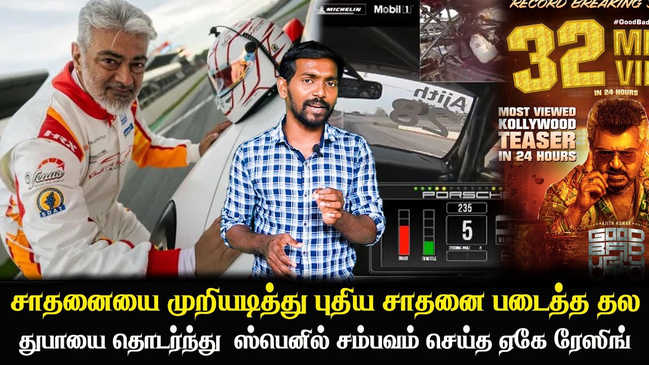 சாதனையை முறியடித்த அஜித்.. |RecordBreaking Ajith Kumar Car Race - YouTube