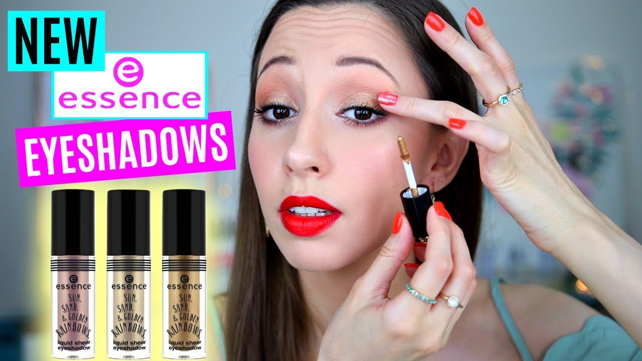 Essence Sun Sand And Golden Rainbows Liquid Sheer Eyeshadow Set - Make ...