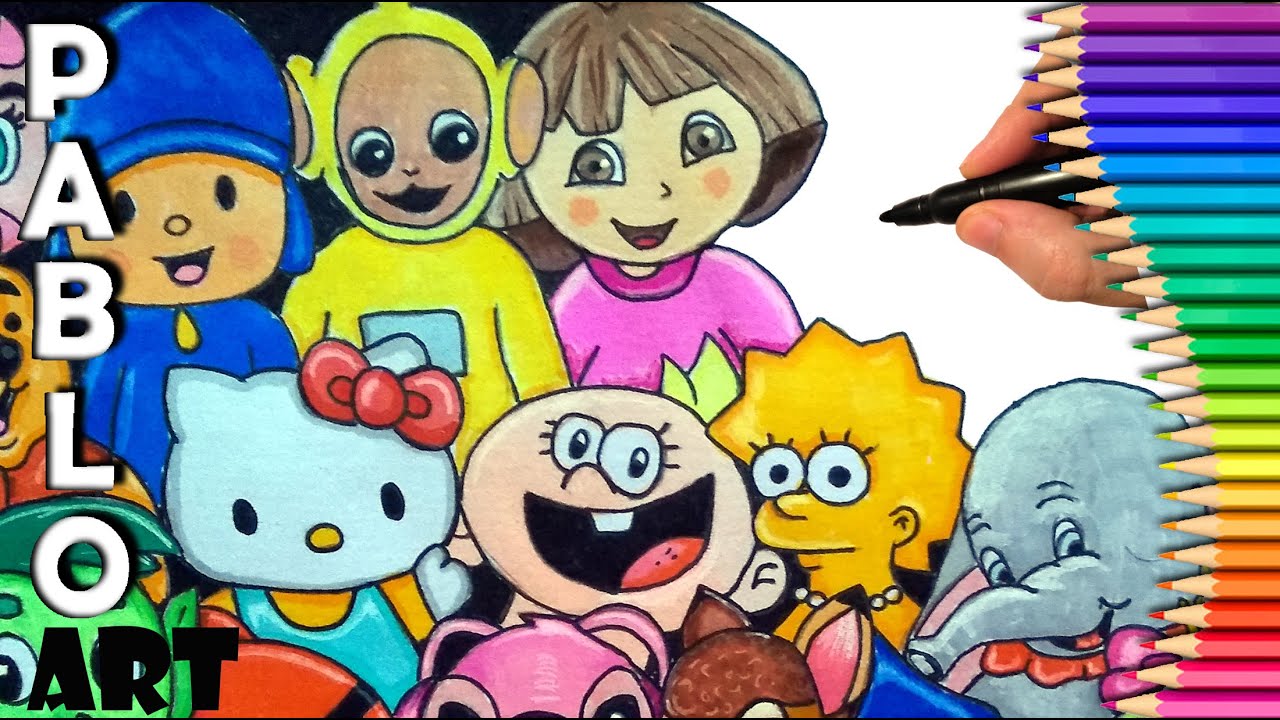 How to color Dora from Dora the Explorer | Learn to Draw step by step ...