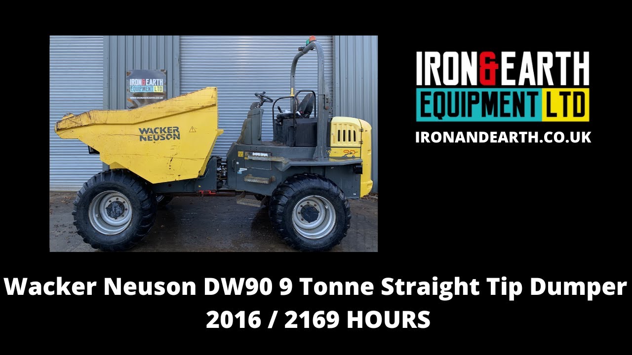 2016 Wacker Neuson DW90 9 Tonne Straight Tip Dumper - YouTube