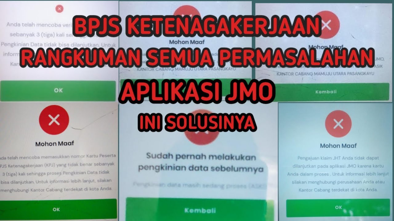 Masalah aplikasi JMO BPJS KETENAGAKERJAAN | SEMUA ADA DISINI - YouTube