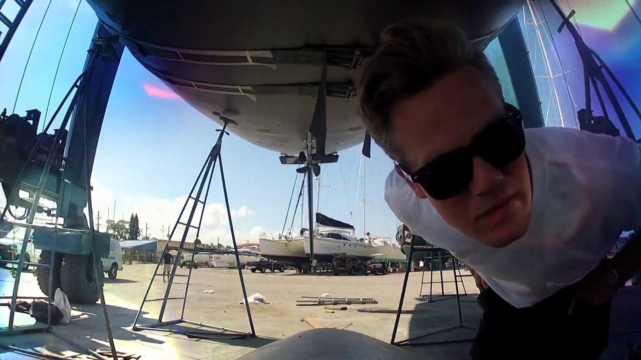 Launching a 80ft sailing yacht - YouTube