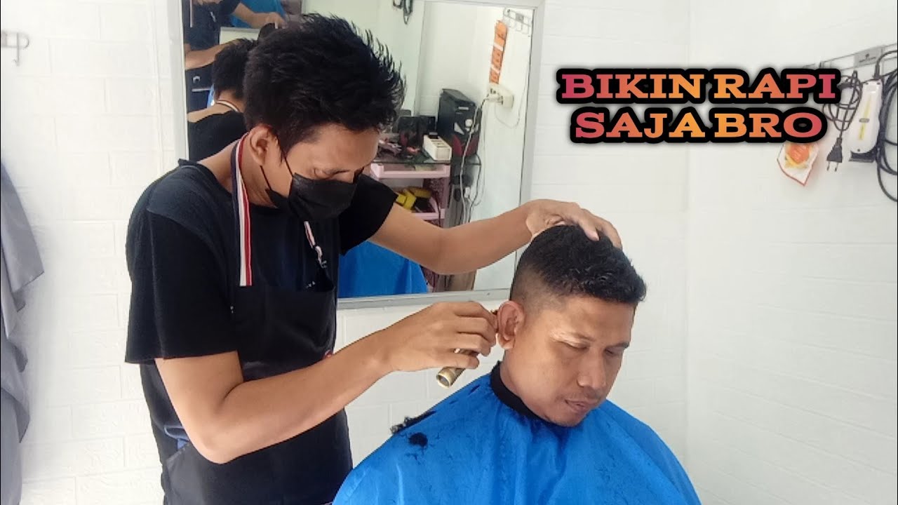 Potong rambut pria keren | Bikin rapi buat kantoran - YouTube